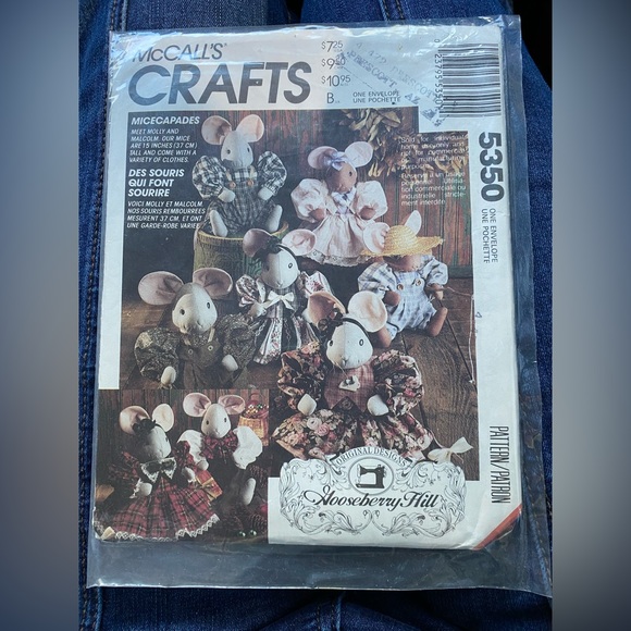 Other | Vintage Mccalls Craft Sewing Pattern 535 Uncut Mouse Doll And ...